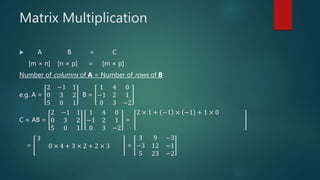 GATE Preparation : Matrix Algebra | PPTX | Physics | Science