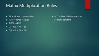 GATE Preparation : Matrix Algebra | PPTX | Physics | Science