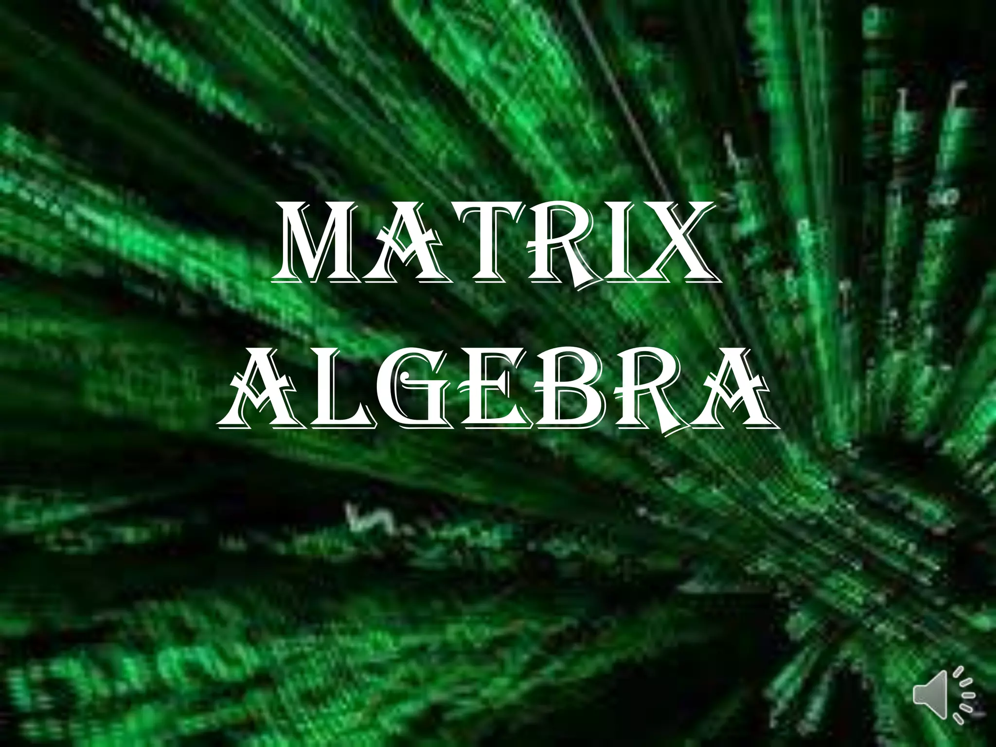 Matrix algebra determining errors | PPTX