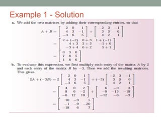 definition types operations properties application of matrices | PPT