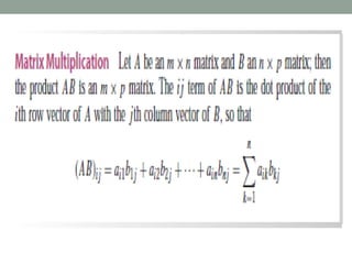 definition types operations properties application of matrices | PPT