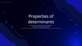 Comprehensive Guide to Matrices and Determinants in Linear Algebra | PPTX