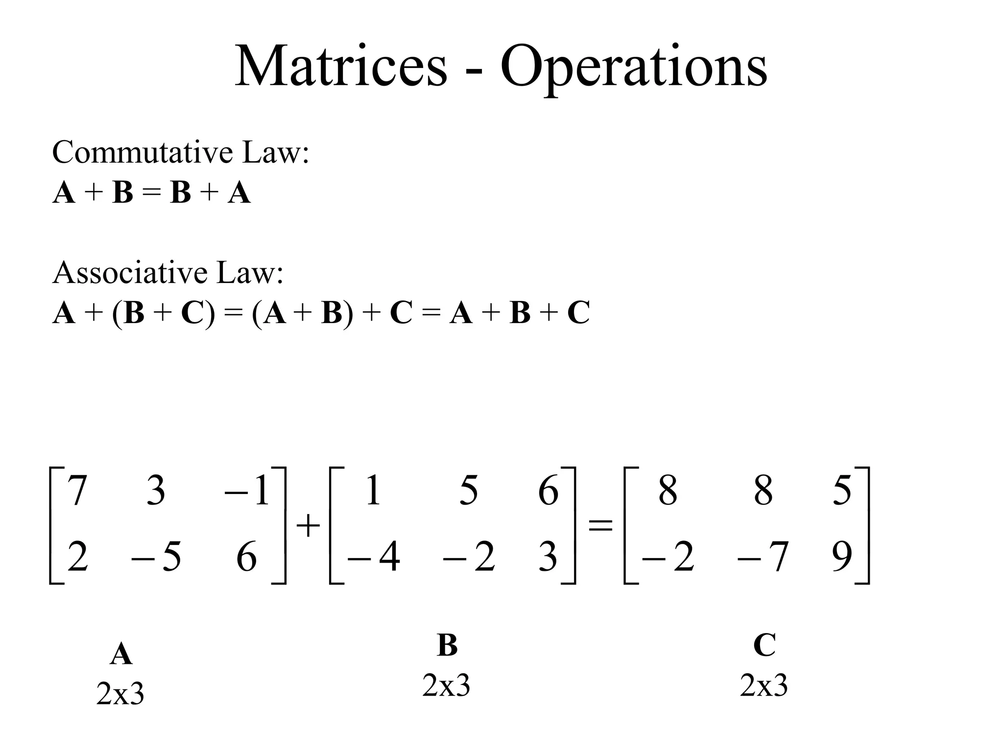 Matrix and its operations | PDF
