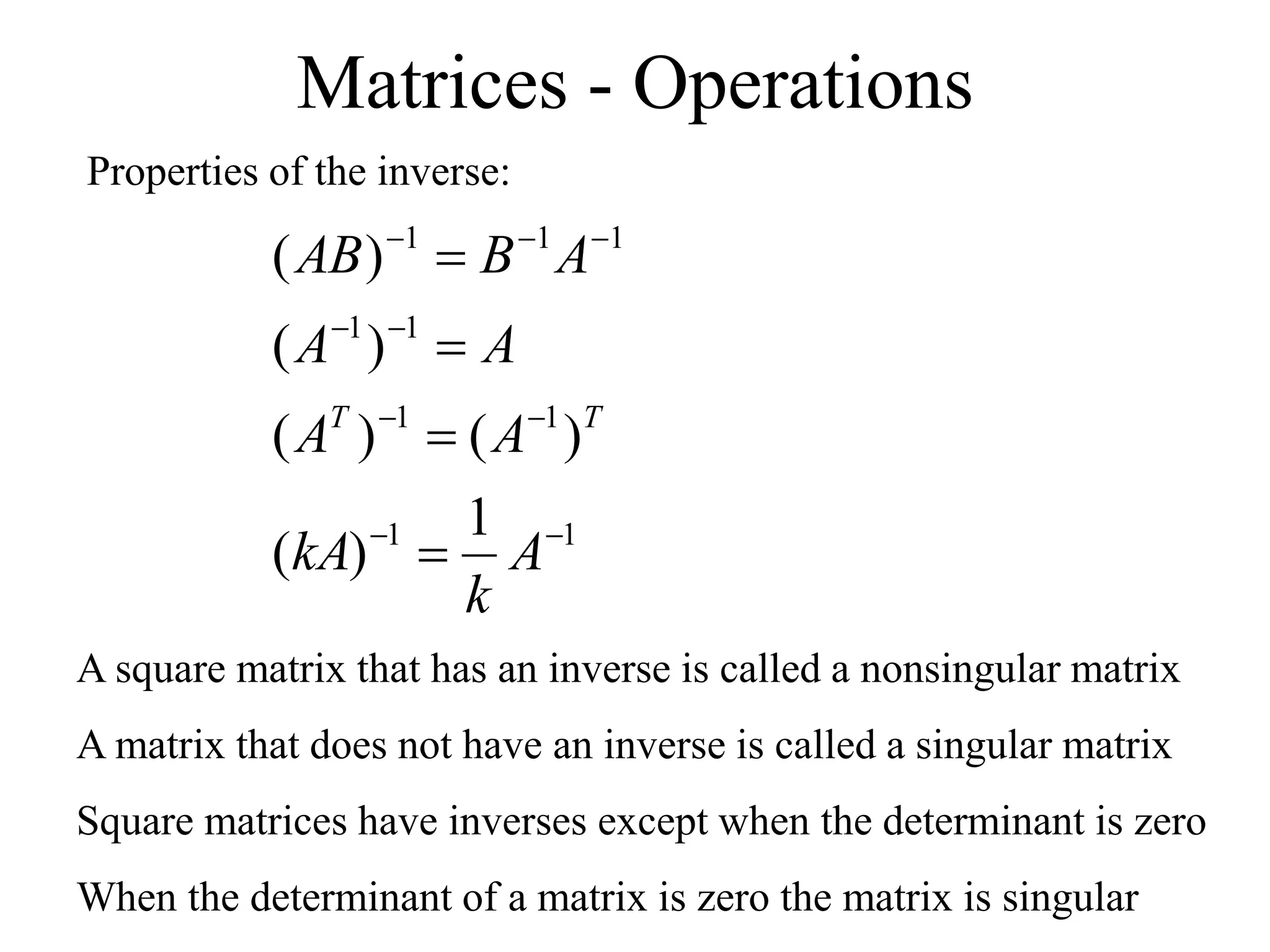 Matrix And Its Operations Pdf