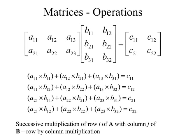 Matrix And Its Operations Pdf