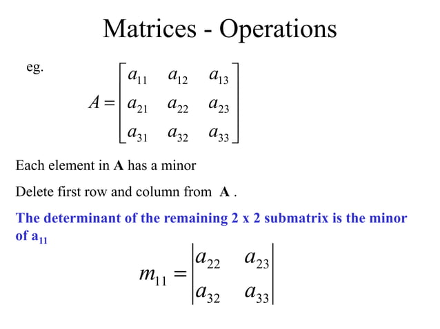 Matrix and its operations | PDF | Physics | Science