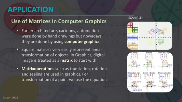 Application of matrices in real life and matrix | PPTX | Chemistry ...