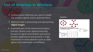 Application of matrices in real life and matrix | PPTX