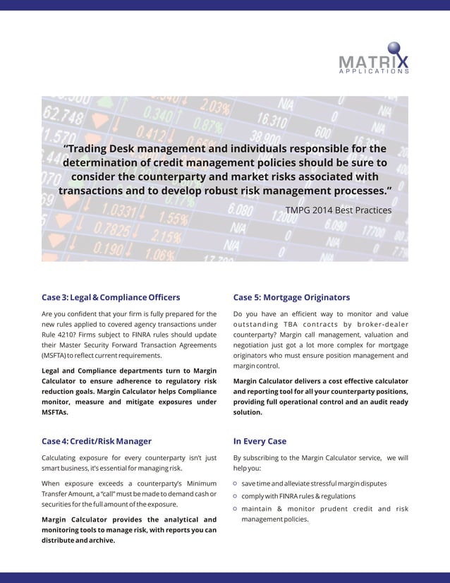 Matrix applications margin calculator use cases - public | PDF ...