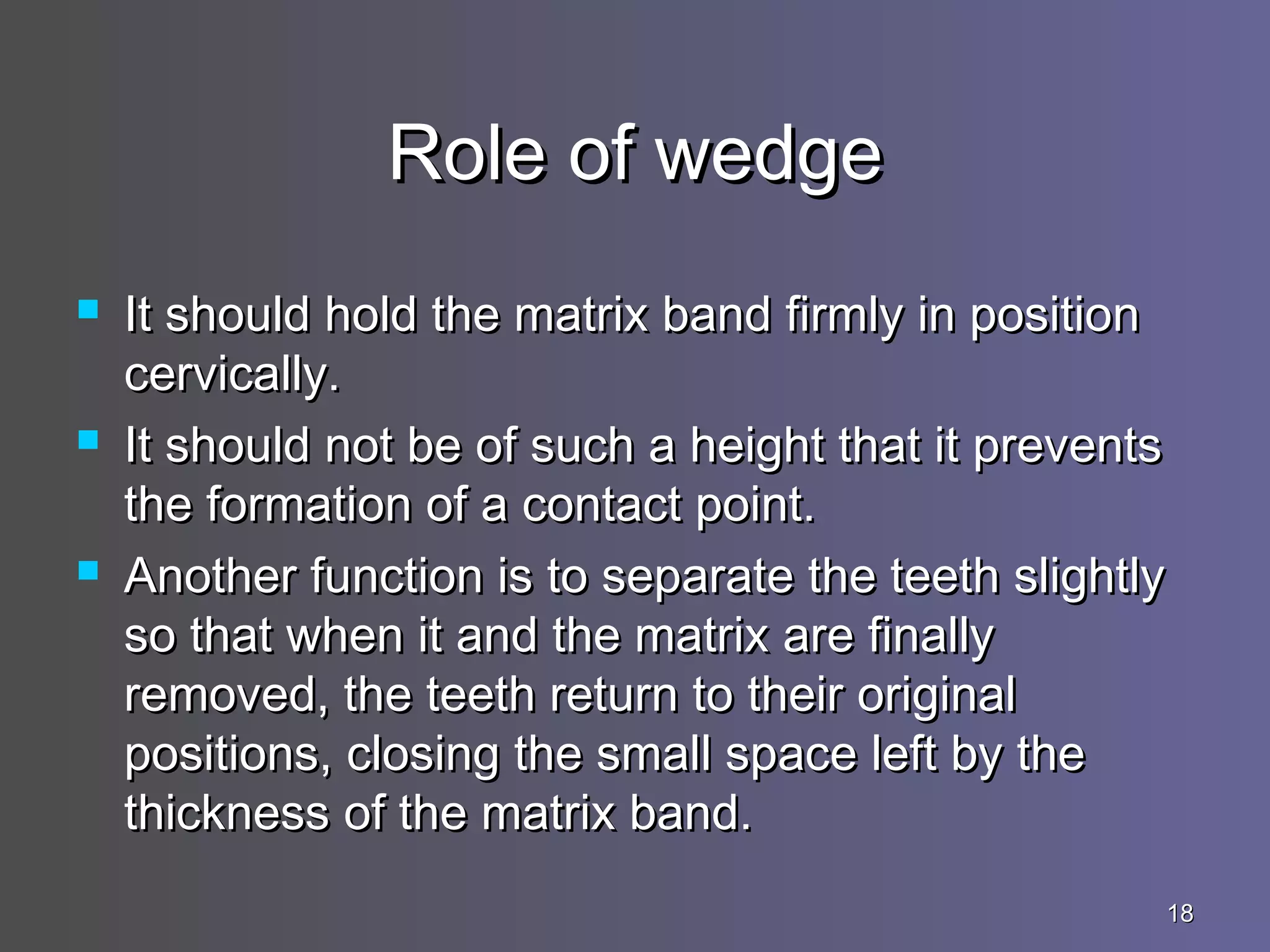 Matrix bands | PPT
