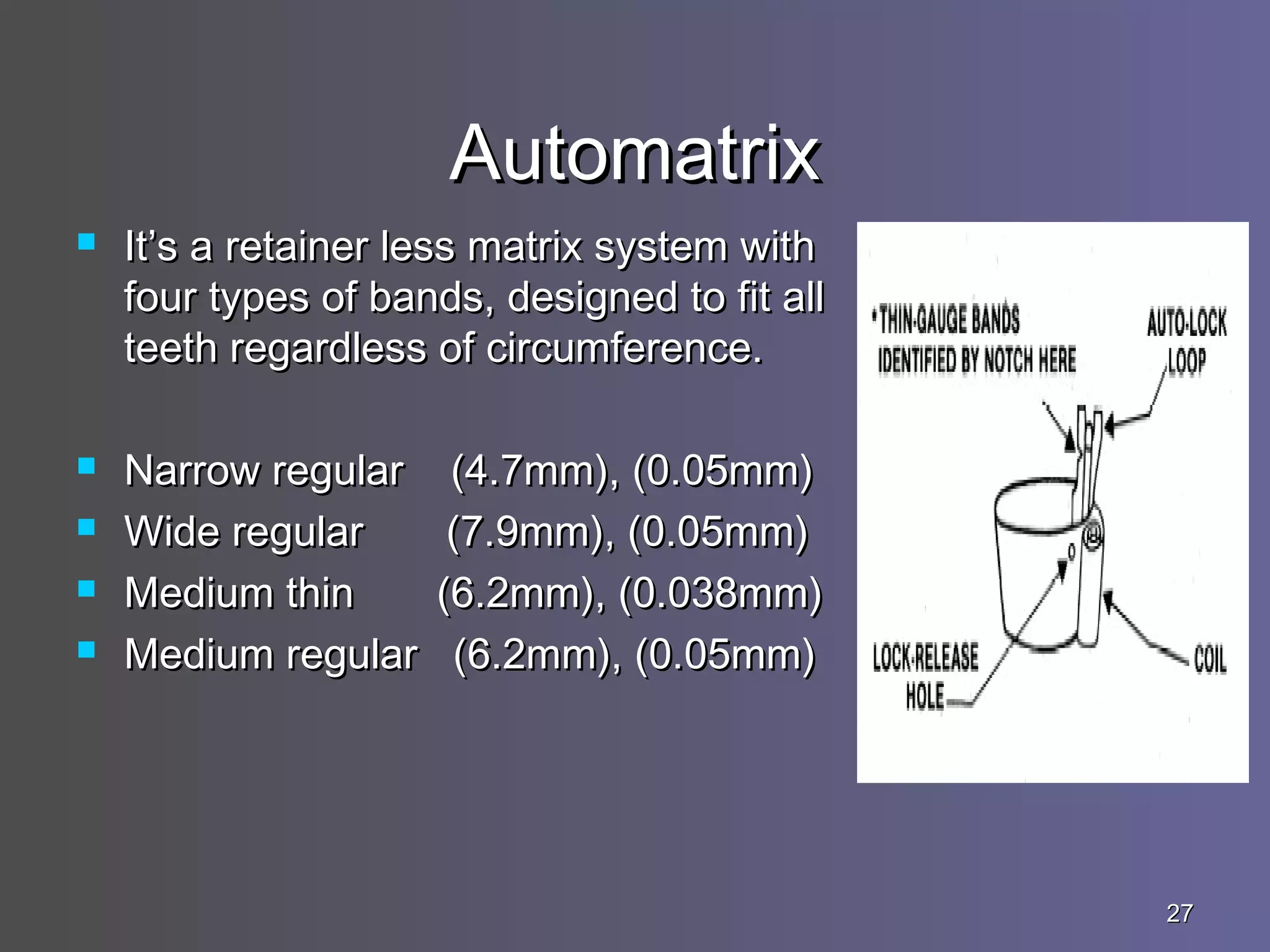 Matrix bands | PPT