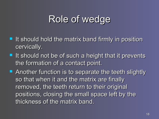 Matrix bands | PPT