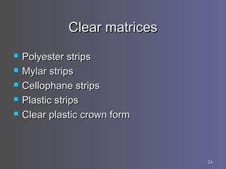 Matrix bands | PPT