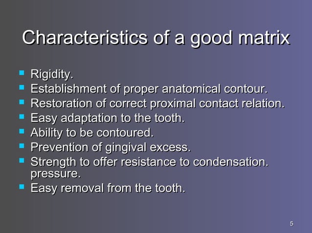 Matrix bands | PPT