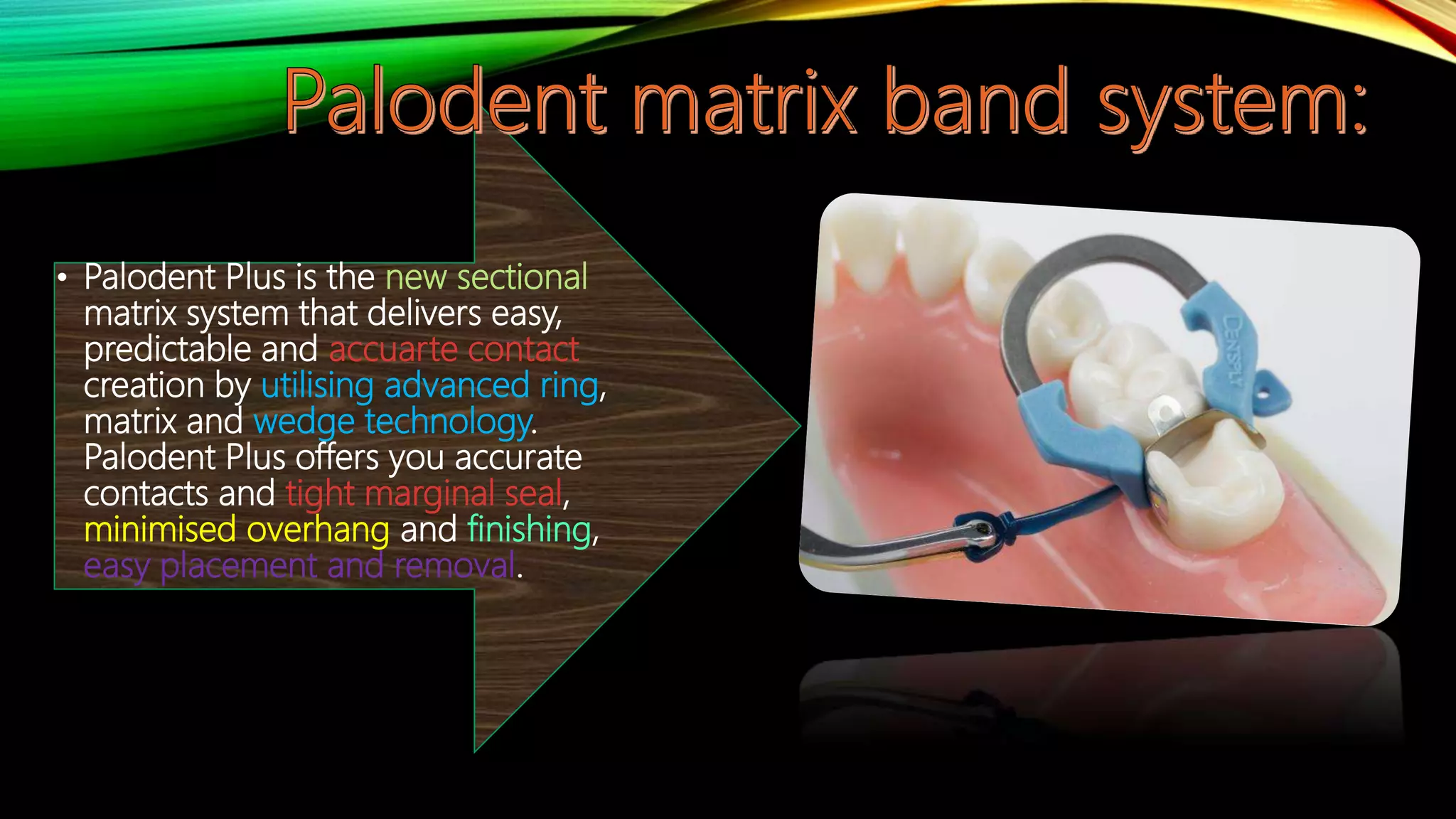 Matrix band system by Dr.Aisha Jamil | PPTX