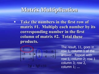Matrix basic operations | PPT