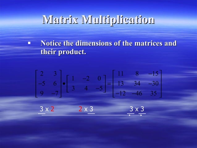 Matrix basic operations | PPT