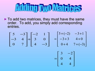 Matrix basic operations | PPT