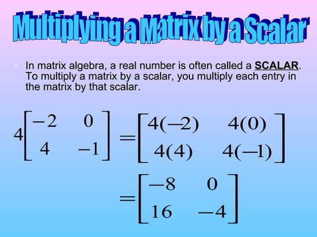 Matrix basic operations | PPT