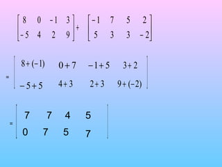 Matrix basic operations | PPT