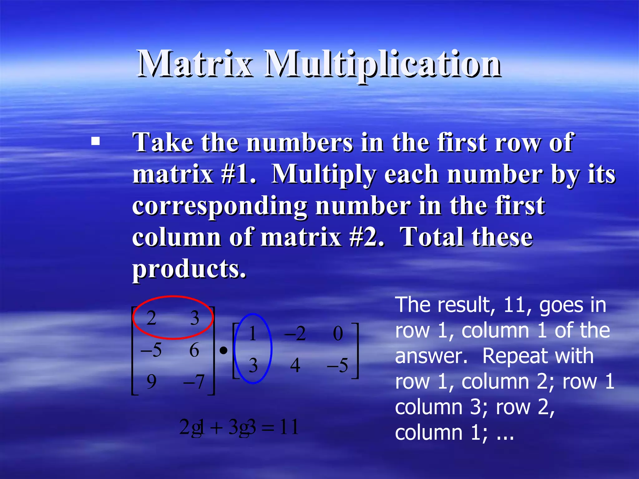 Matrix basic operations | PPT
