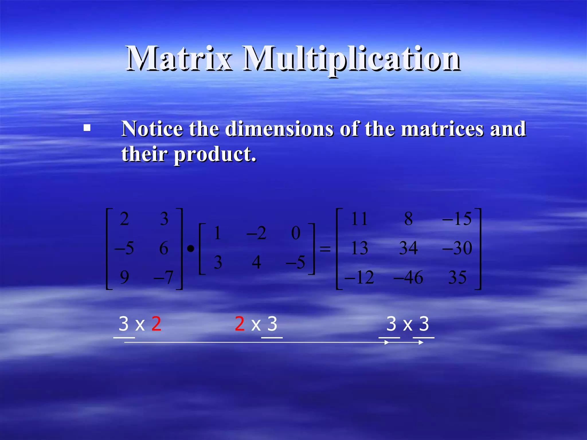 Matrix basic operations | PPT