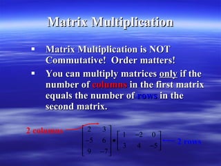 Matrix basic operations | PPT