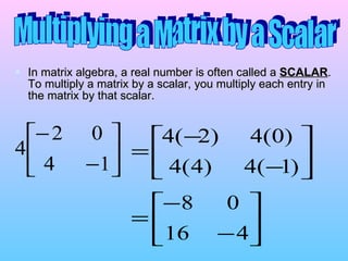 Matrix basic operations | PPT