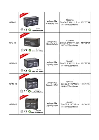 Matrix battery catalog | PDF