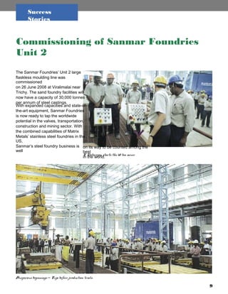 Matrix Metal casting company - Sanmar Group | PPT