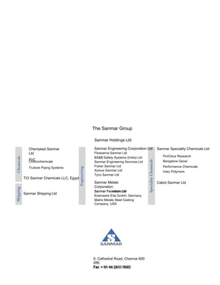 Matrix Metal casting company - Sanmar Group | PDF
