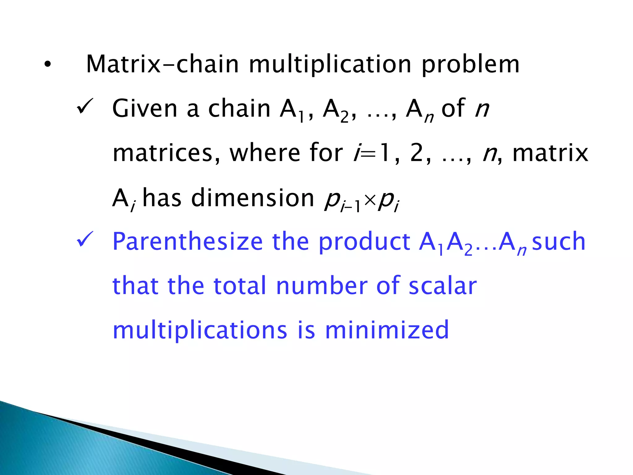 Matrix chain multiplication | PPTX