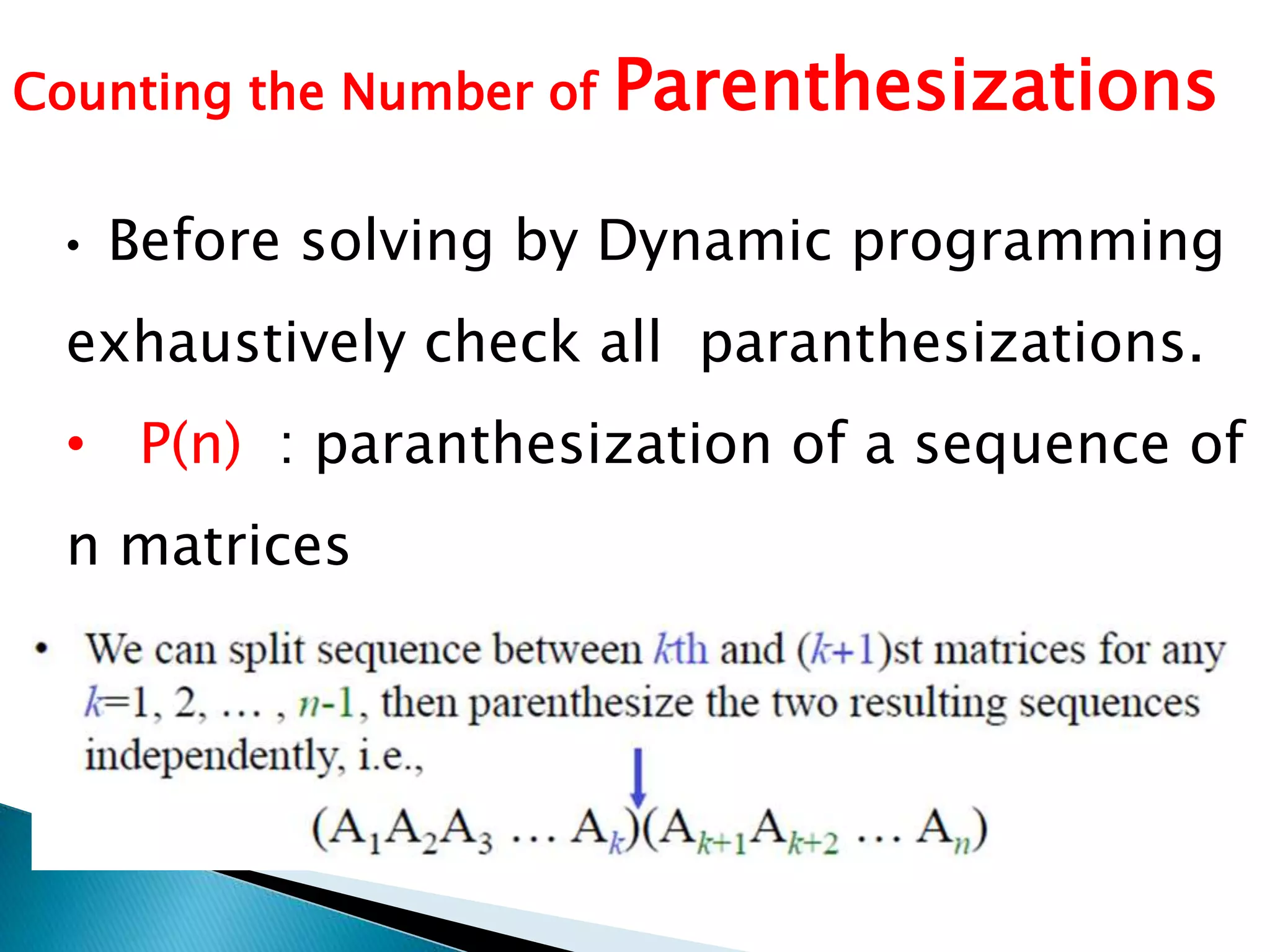 Matrix chain multiplication | PPT Matrix chain multiplication | PPT