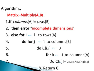 Matrix chain multiplication | PPTX