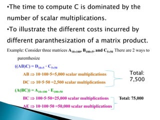Matrix chain multiplication | PPTX