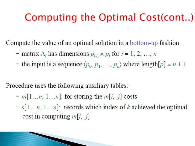 Matrix chain multiplication | PPTX