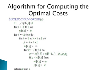 Matrix chain multiplication | PPTX