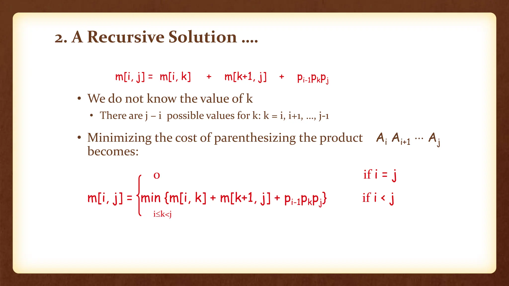 Matrix chain multiplication in design analysis of algorithm | PPTX