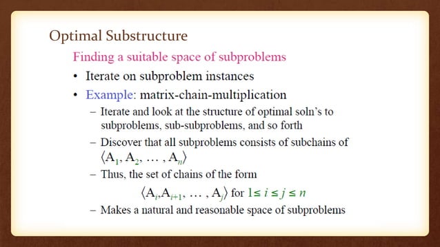 Matrix chain multiplication in design analysis of algorithm | PPTX