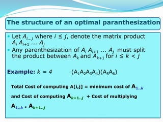 Matrix chain multiplication by MHM | PPTX