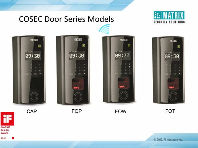 Matrix Security Solutions: COSEC - Access Control and Time-Attendance | PPT