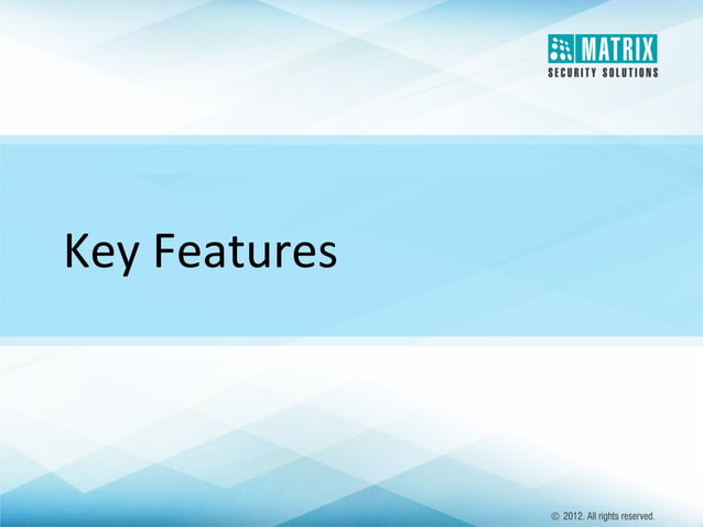 Matrix Security Solutions: COSEC - Access Control and Time-Attendance | PPT