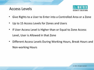 Matrix Security Solutions: COSEC - Access Control and Time-Attendance | PPT