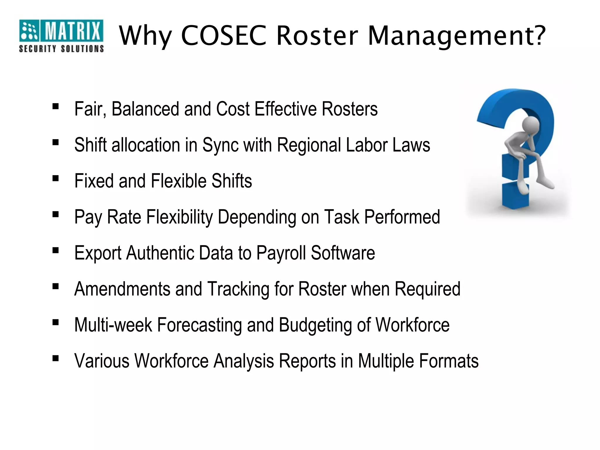 Roster Management Module (RSM) | PPT