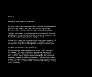 Matrix Dental Laboratory and Consulting | PDF