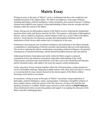 Matrix Essay.pdf