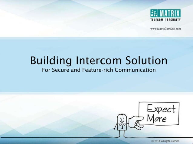 Matrix Telecom Solutions: ETERNITY - Building Intercom Solution | PPTX | Computing | Technology ...