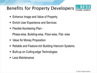 Matrix Telecom Solutions: ETERNITY - Building Intercom Solution | PPTX