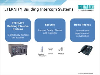 Matrix Telecom Solutions: ETERNITY - Building Intercom Solution | PPTX