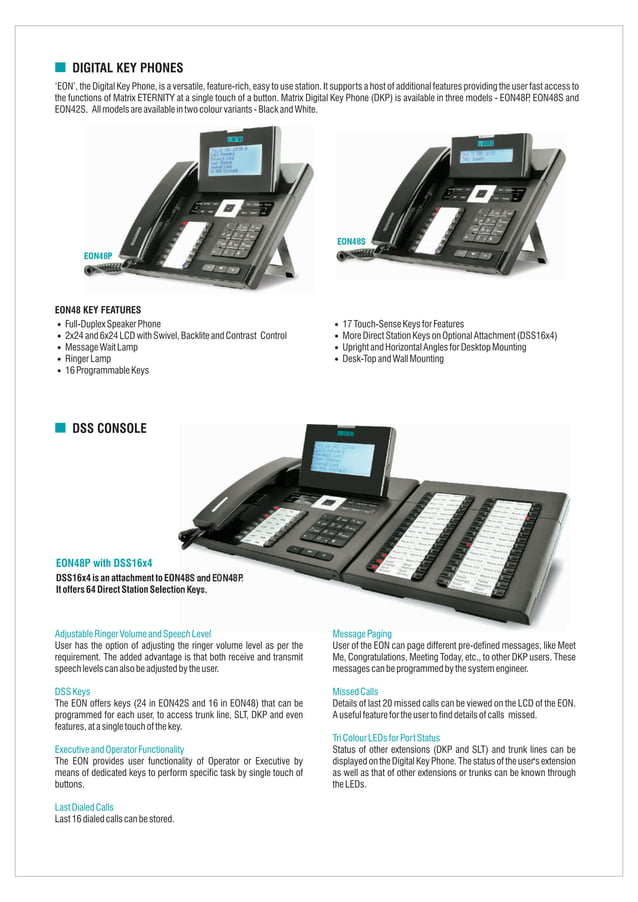 Matrix eternity hospitality pbx_brochure | PDF